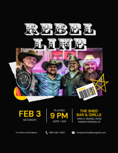 Rebel Line Playing The Shed - The Shed Bar & Grille